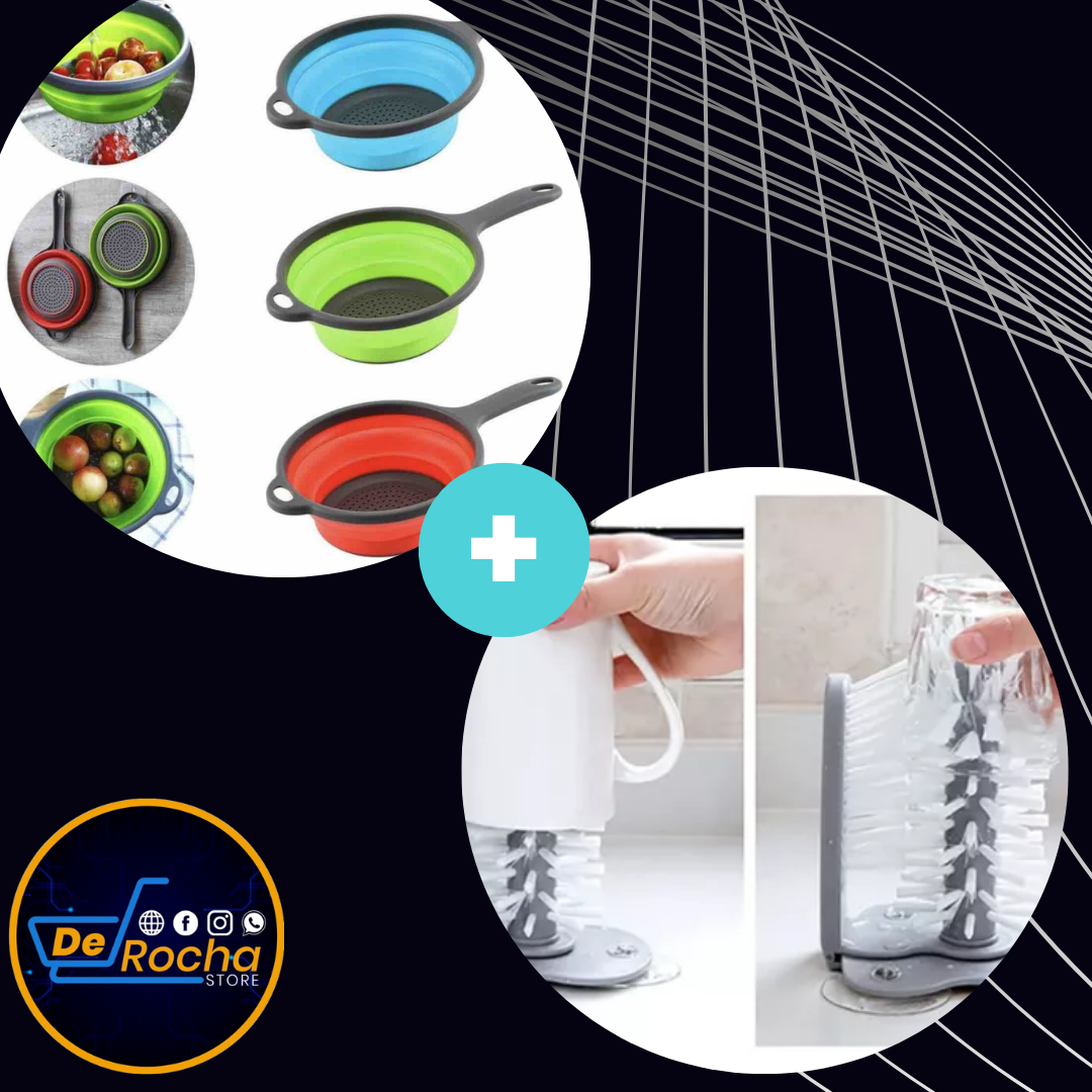Combo Colador Escurridor Cepillo Vasos – Talego