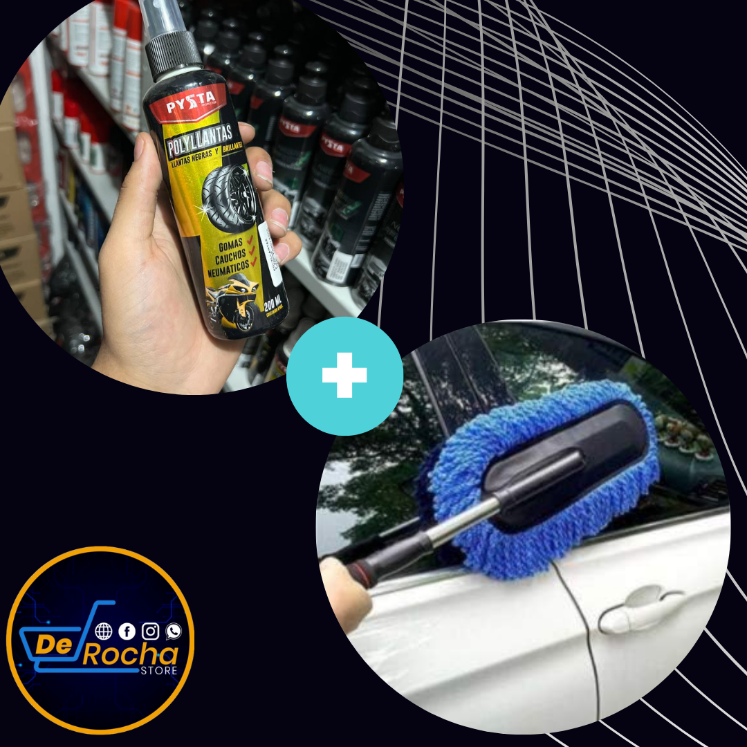 Combo Cepillo Lavar Carro Cera Brilla – Talego