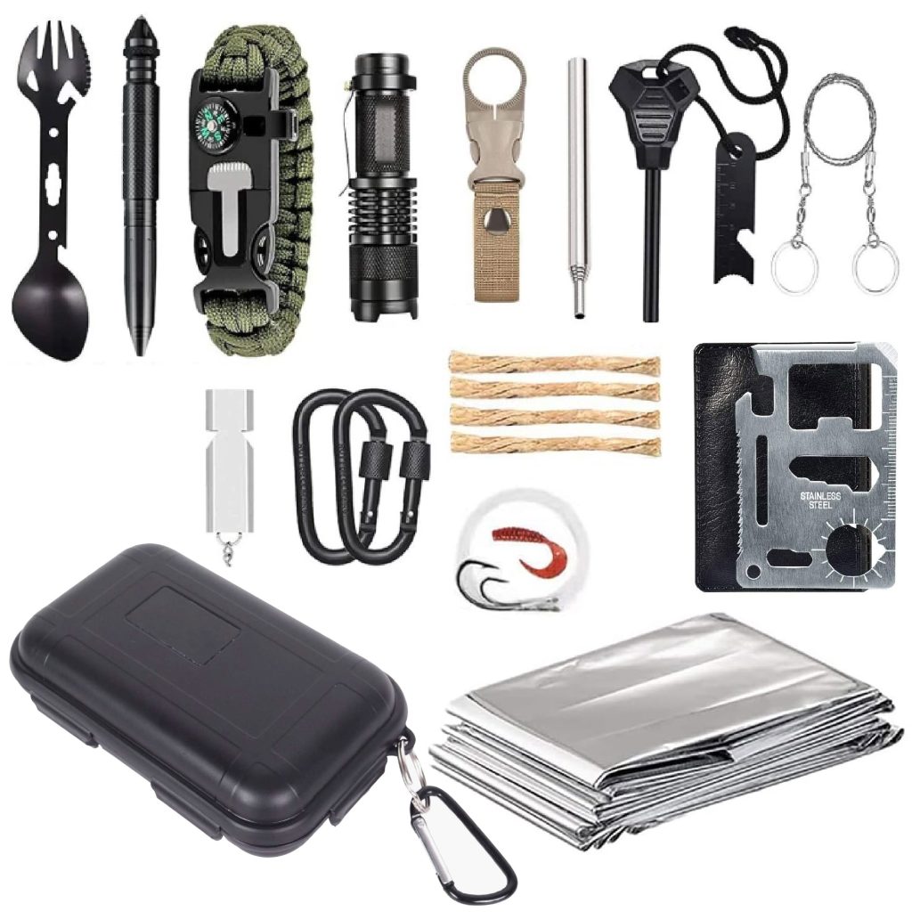 Kit Supervivencia Herramientas Camping – Talego
