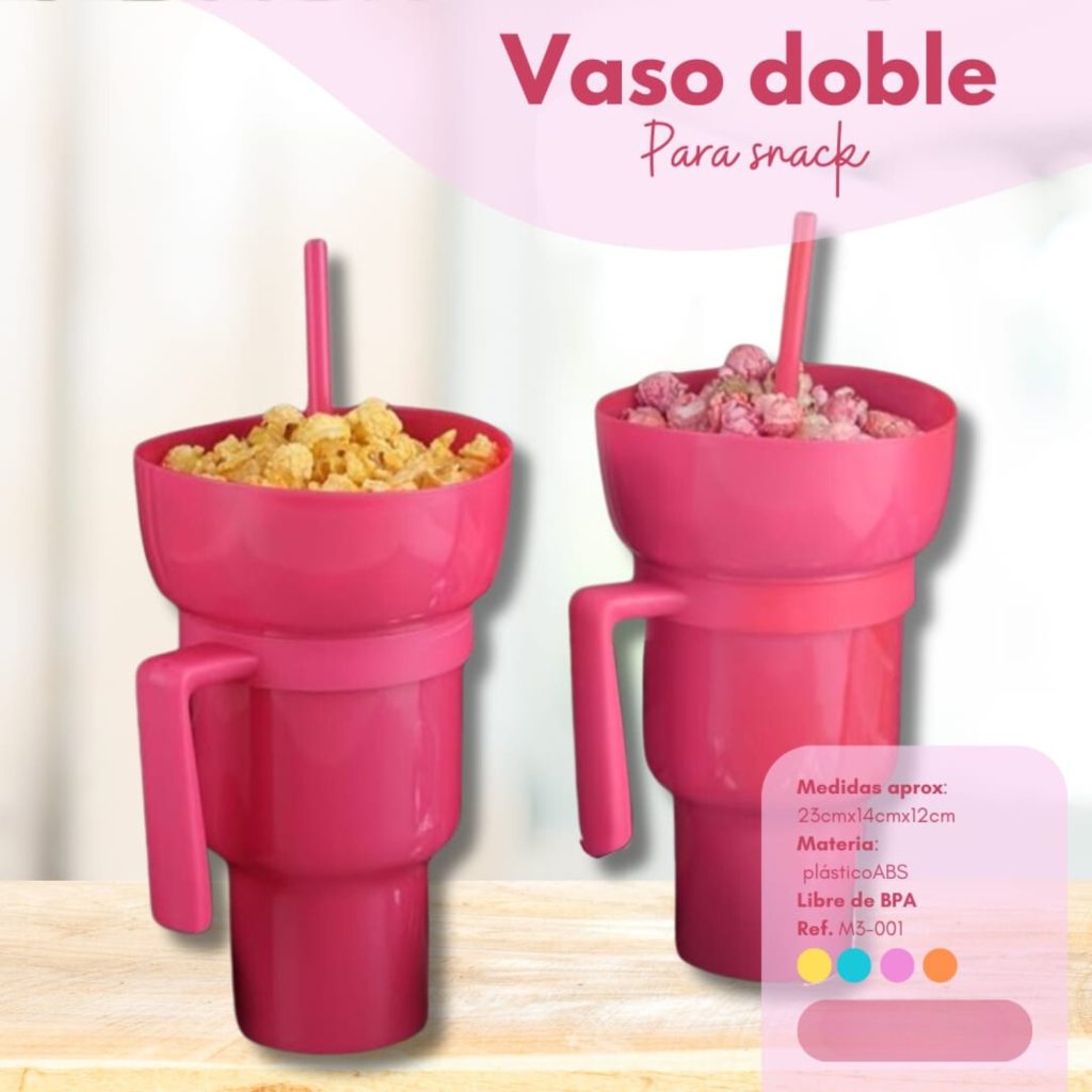 Vaso Doble Para Snacks Bowl 2 En 1 – Talego